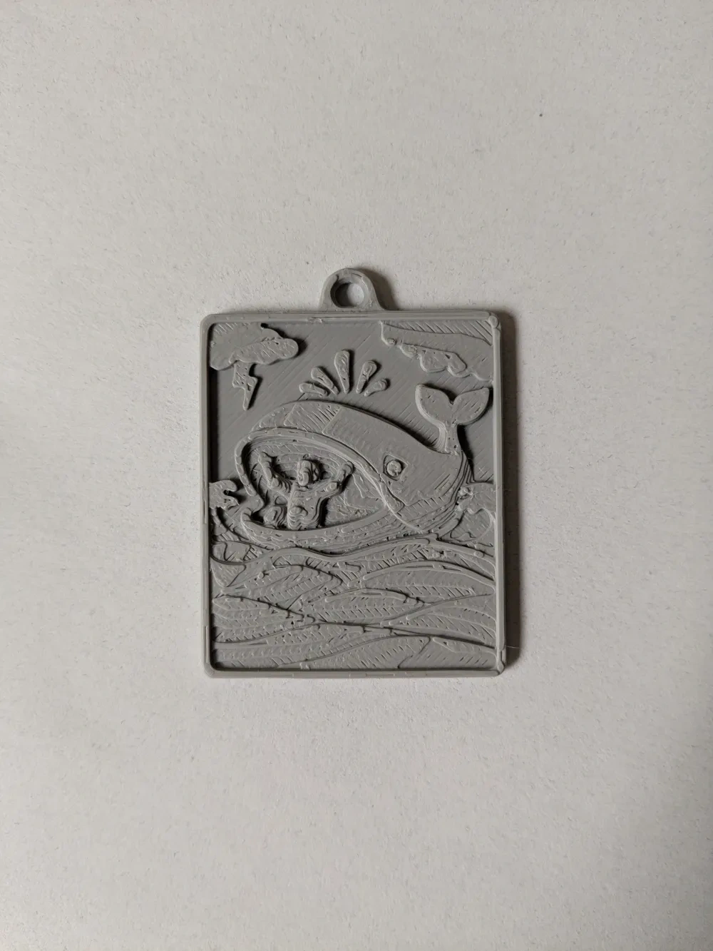 约拿的鲸鱼圣经钥匙扣/挂饰 - 免费 3D 打印模型 - MakerWorld