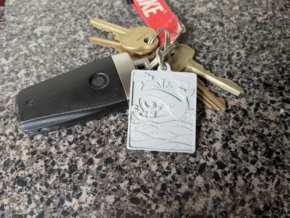 约拿的鲸鱼圣经钥匙扣/挂饰 - 免费 3D 打印模型 - MakerWorld