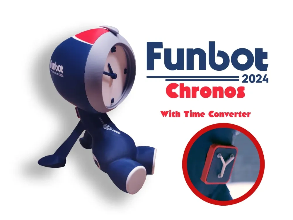 Funbot 2024 - Chronos，一款时钟座 来自 EC-3DPrint - MakerWorld