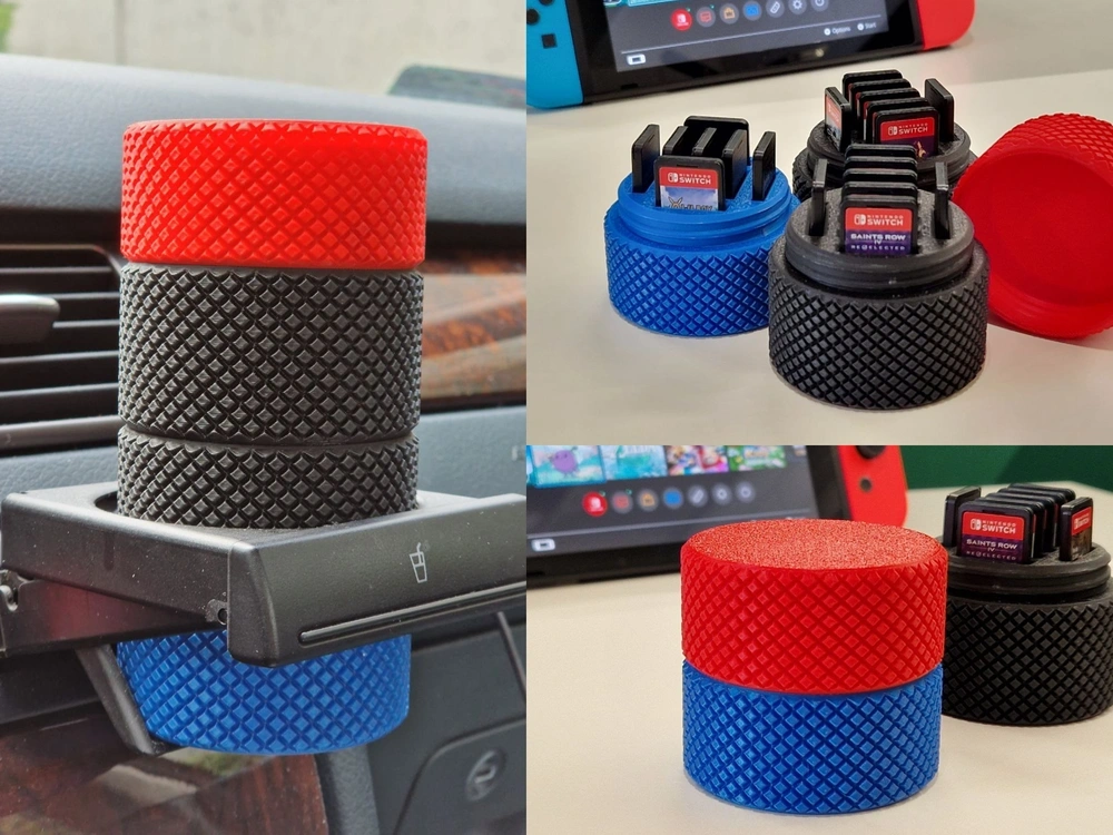 Nintendo Switch Cup Holder Cartridge Case System 来自 Hodzinets - MakerWorld