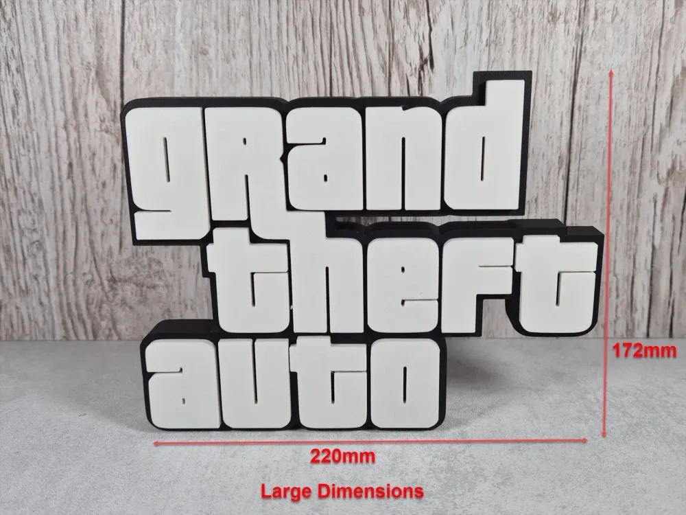 Grand Theft Auto Desk Sign – Iconic GTA Logo 来自 DB Components - MakerWorld