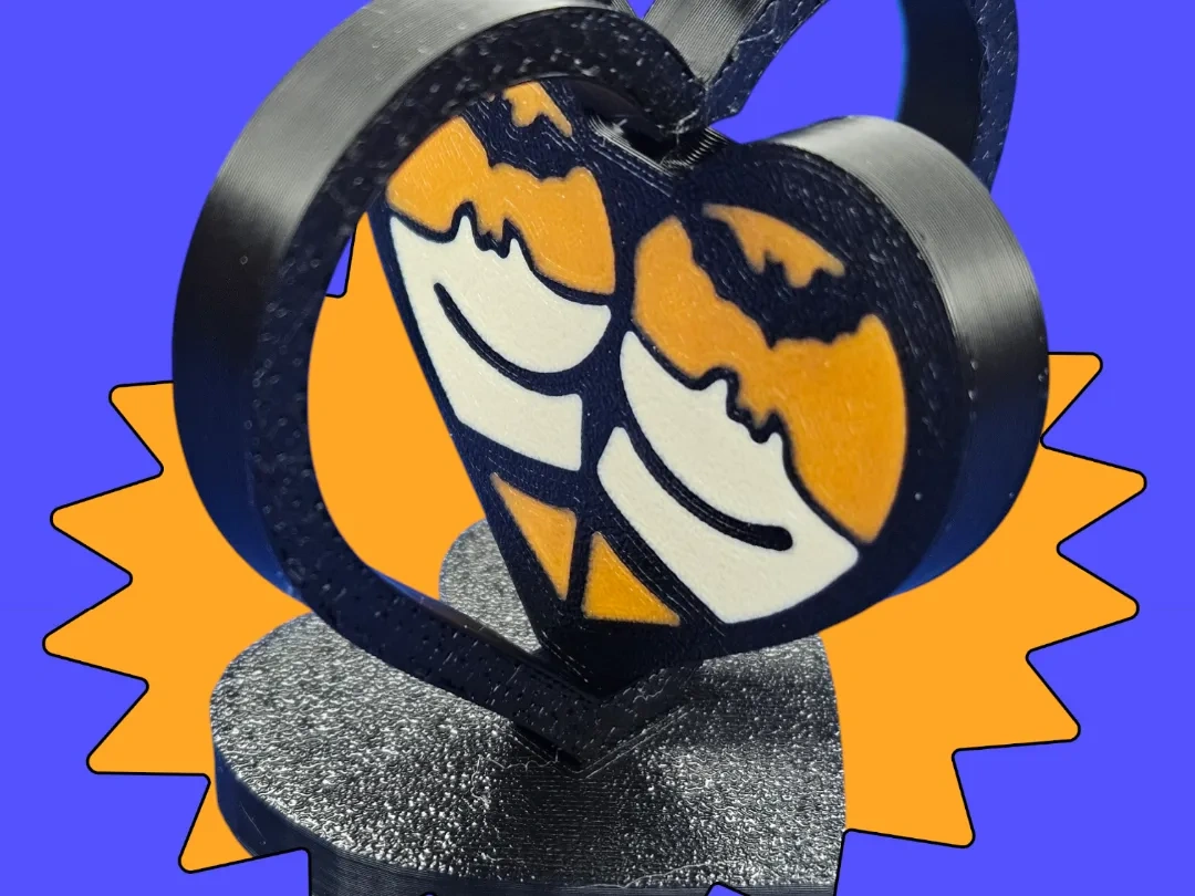 旋转解压玩具-心形屁股蝙蝠翘臀与底座 来自 NoProblem - MakerWorld