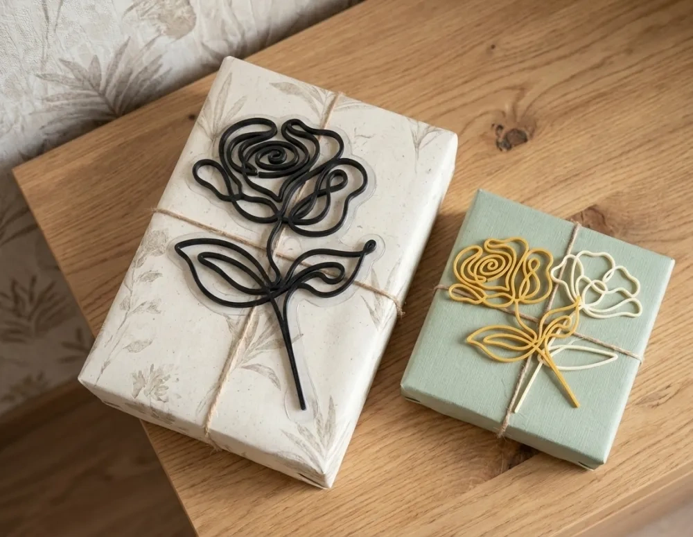 礼品装饰 - 玫瑰线稿 - 免费 3D 打印模型 - MakerWorld