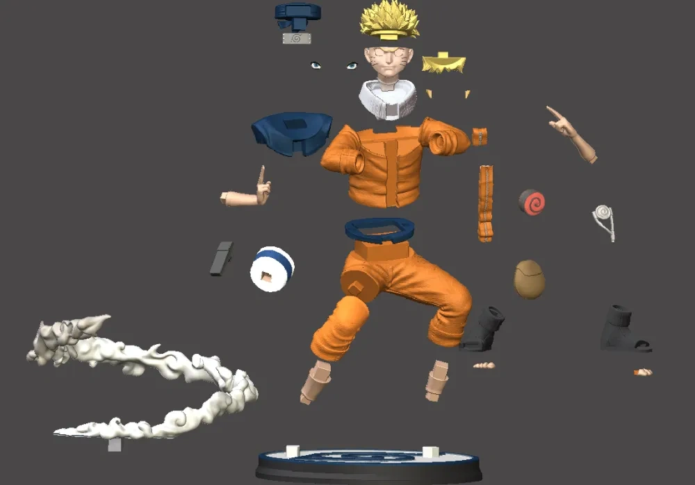 感谢6000位粉丝！！！火影忍者同人作品 来自 MiX&BitS MakerWorld：免费下载 3D 模型