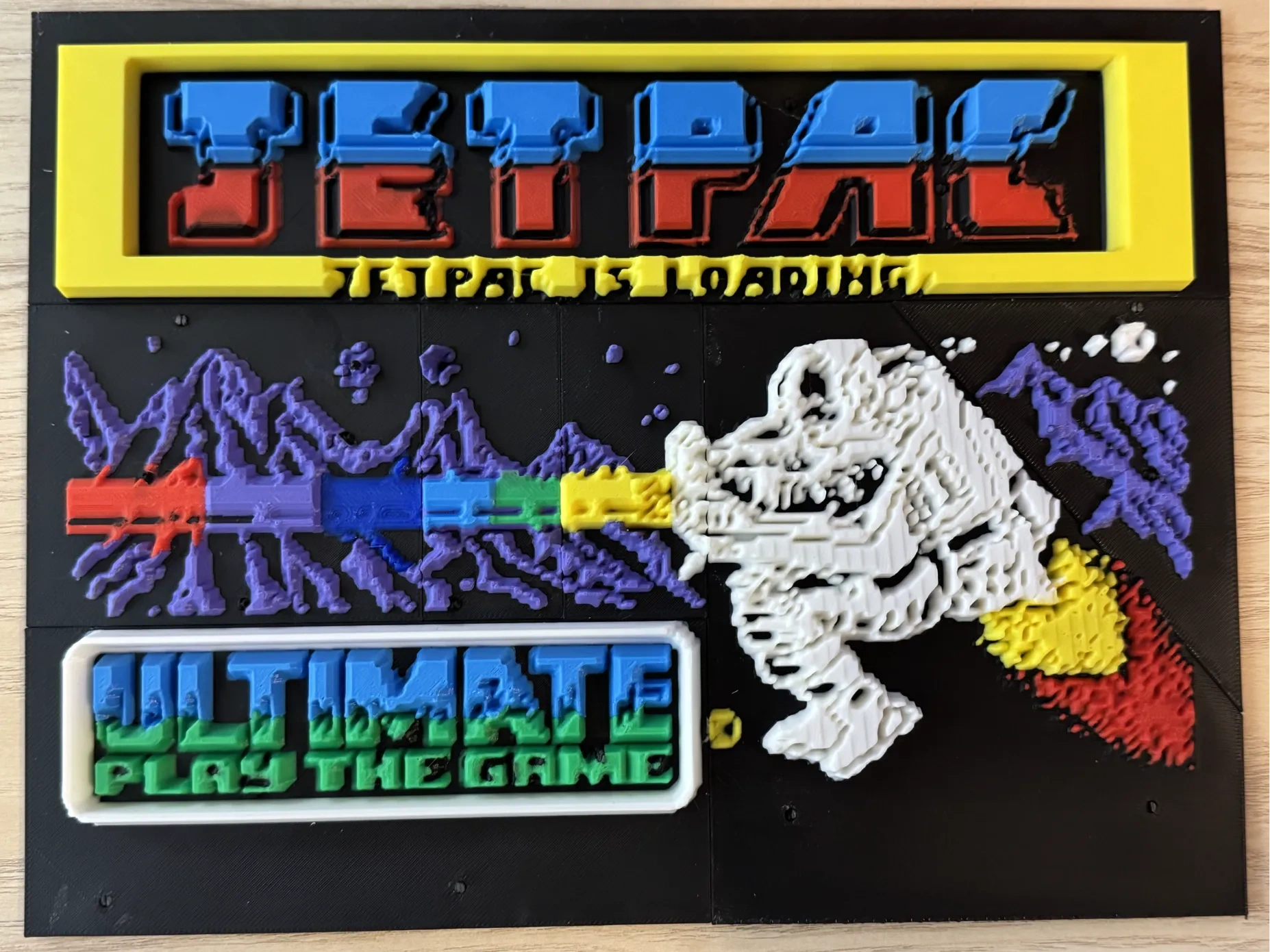 Jetpac 加载界面 - Sinclair ZX Spectrum 手机复古游戏机 来自 Hathiman - MakerWorld