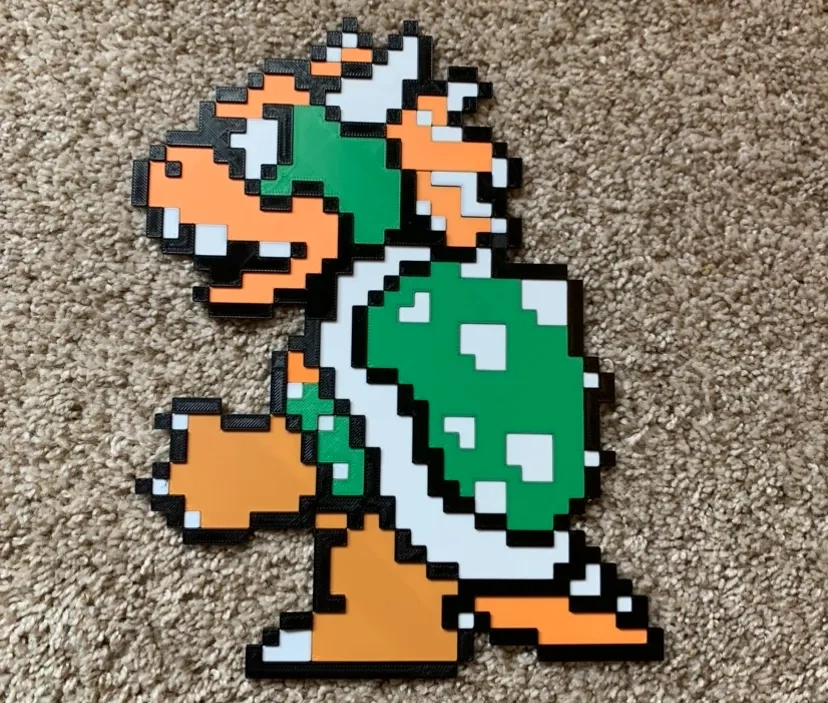 8bit Bowser Wall Art 来自 birdhouse8669 - MakerWorld