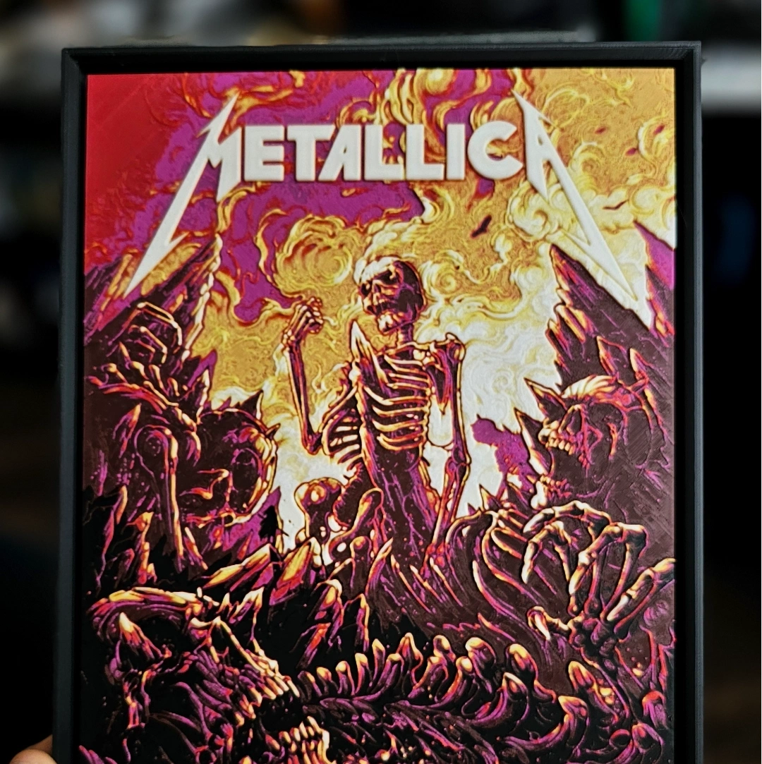 Metallica 海报 - Hueforge 来自 C3D - MakerWorld