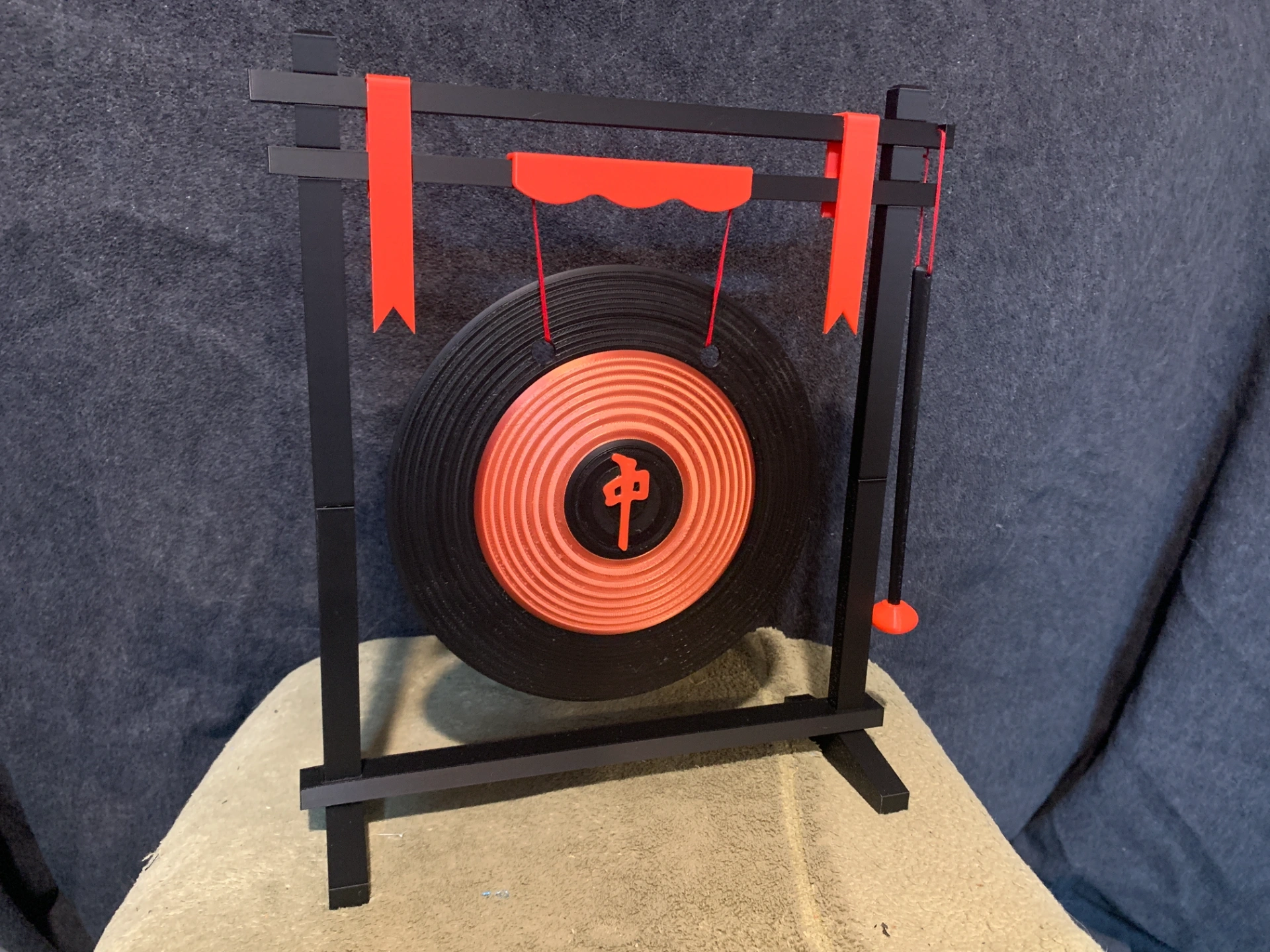 Chinese Gong with Beater (Red Dragon Edition) 来自 Zzz3DSelkirk - MakerWorld