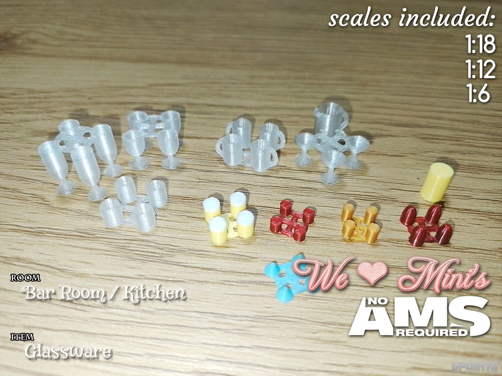 娃娃屋 - 酒吧玻璃器皿和饮料 - 免费 3D 打印模型 - MakerWorld