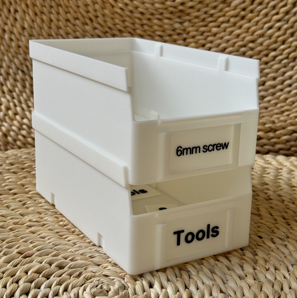 Stackable boxes with interchangeable labels 来自 Kass 3D - MakerWorld