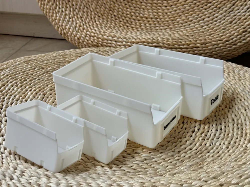Stackable boxes with interchangeable labels 来自 Kass 3D - MakerWorld