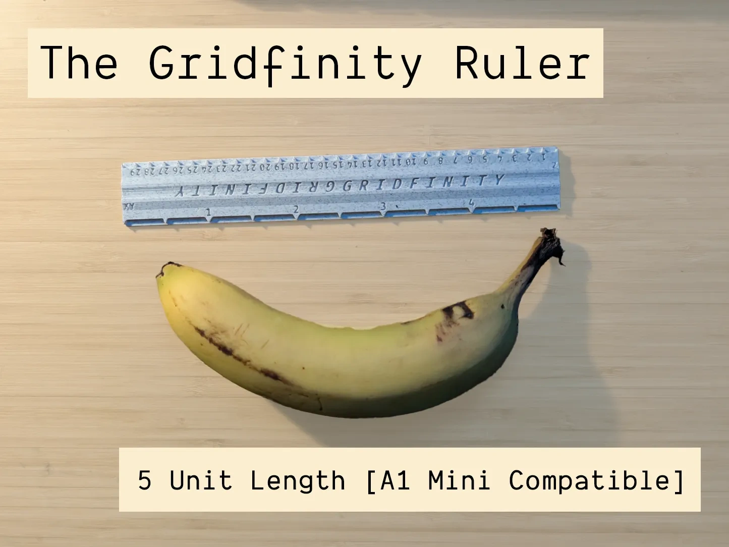 Gridfinity Ruler [5 Unit Length for A1 Mini] 来自 engineering by ...