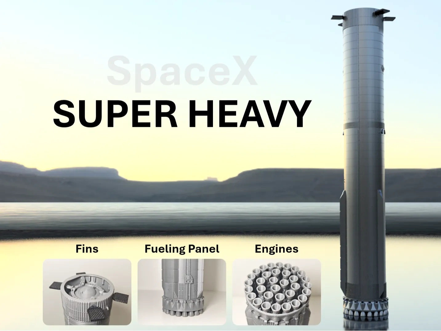 SpaceX Super Heavy 超重助推 来自 电容电阻分不清 Anxiety MakerWorld：免费下载 3D 模型