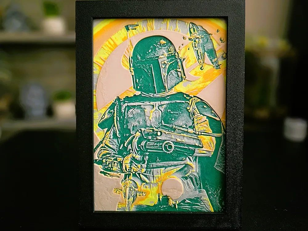 Hueforge - 波巴·费特 曼达洛赏金猎人 来自 thereallagnor69 MakerWorld：免费下载 3D 模型