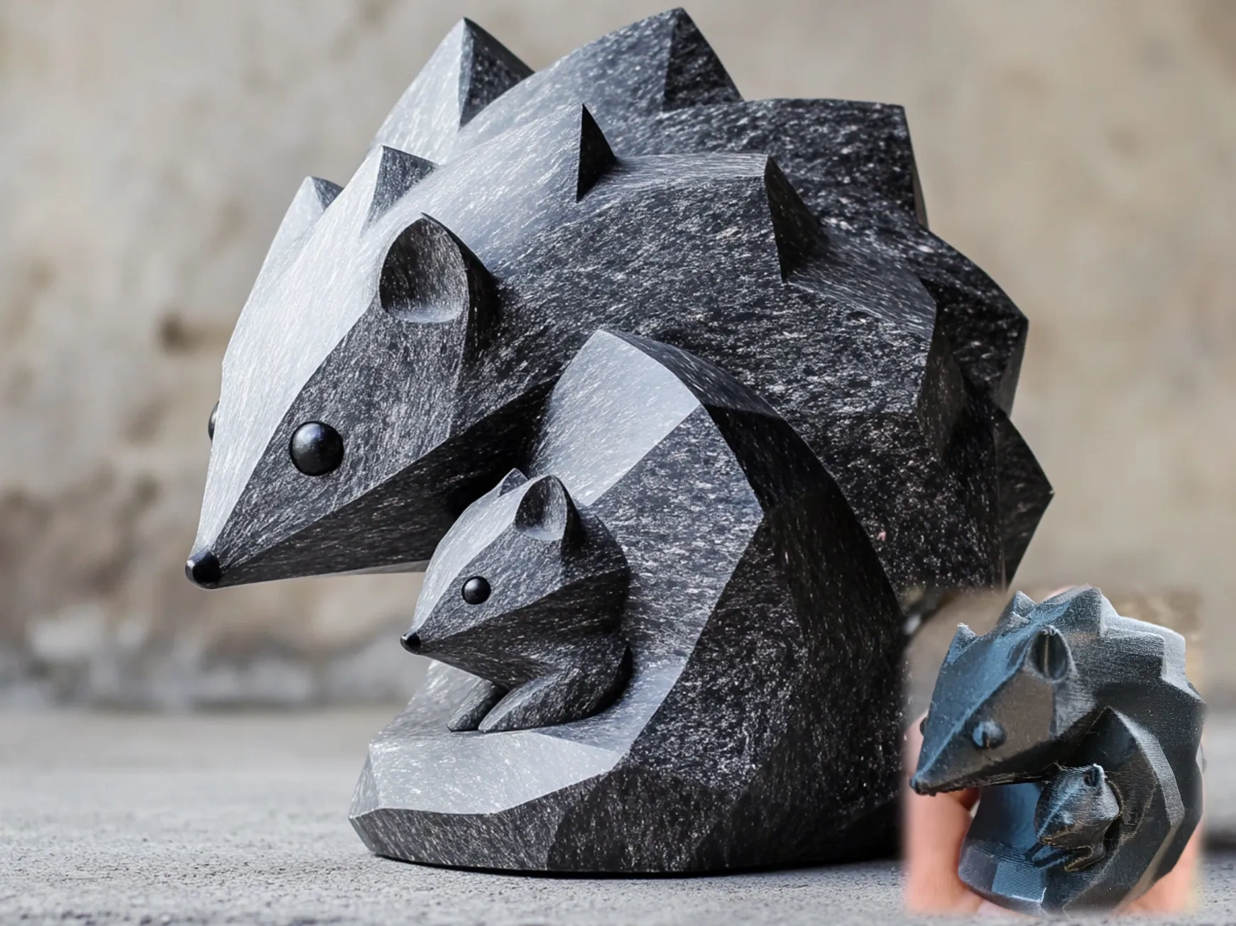Hedgehog Mother Sculpture 来自 sduppleganger - MakerWorld