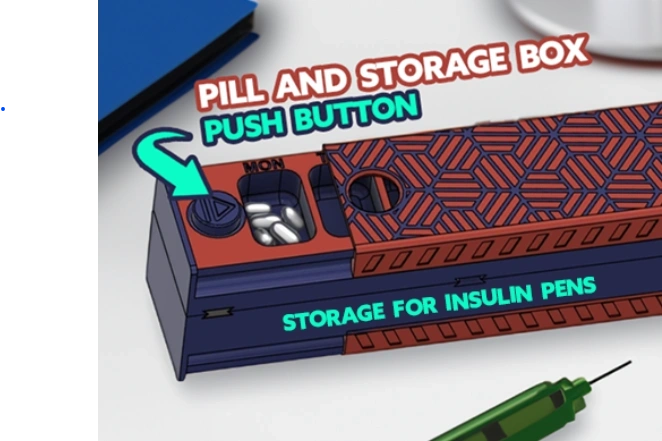 按钮锁药盒和储物盒 来自 AskNinjaTom - MakerWorld