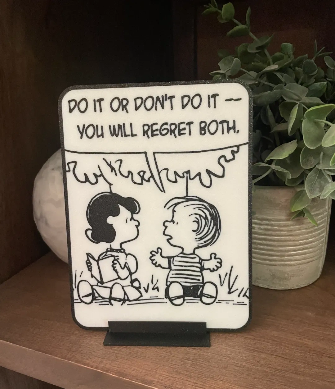 Funny Linus Sign / Charlie Brown / 2 color Display 来自 3D Prints This ...