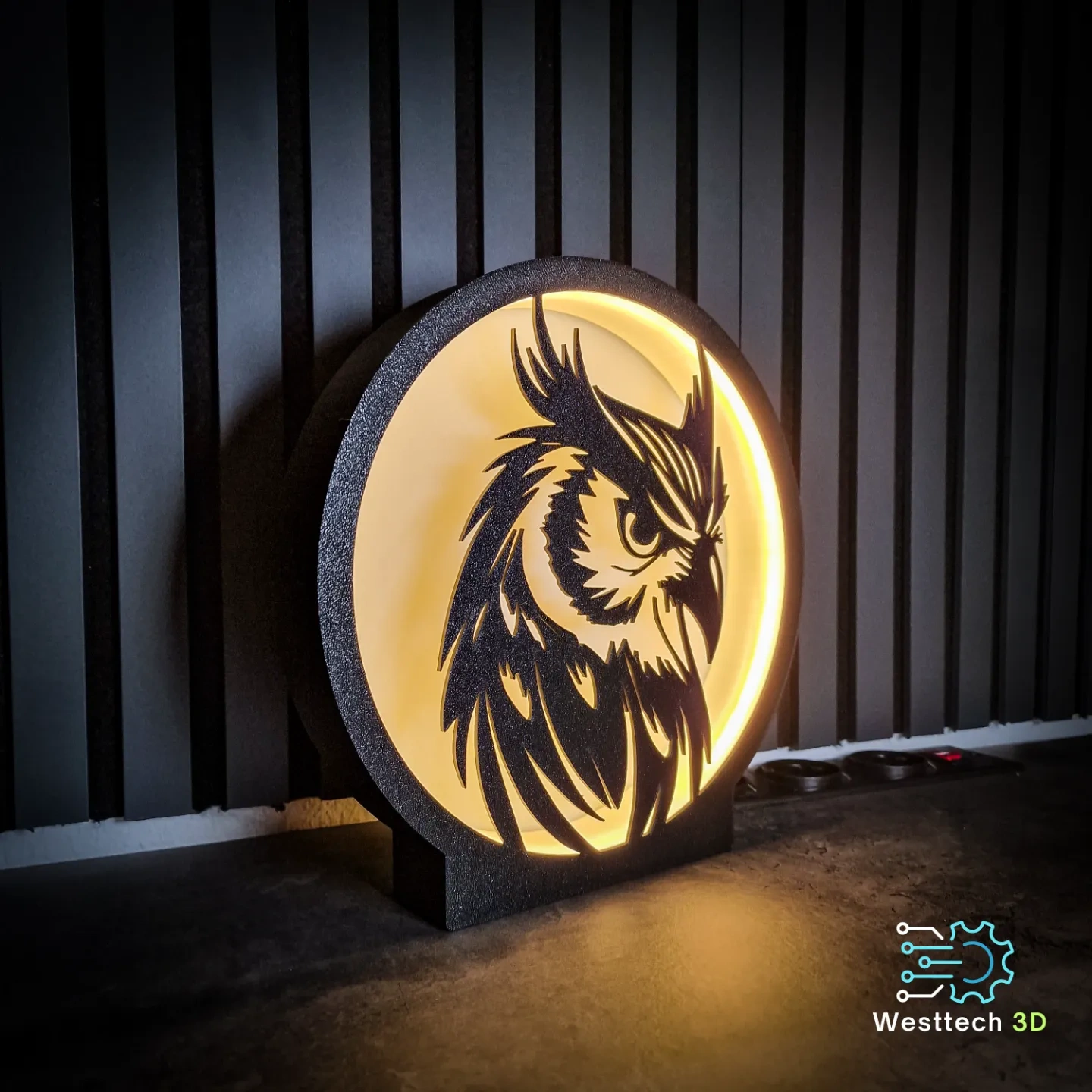 猫头鹰LED灯 来自 Westtech 3DMakerWorld：免费下载 3D 模型