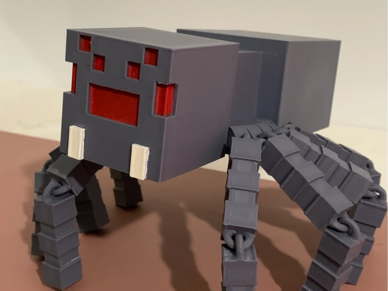 Articulated Minecraft Spider 来自 Crunch Creations MakerWorld：免费下载 3D 模型