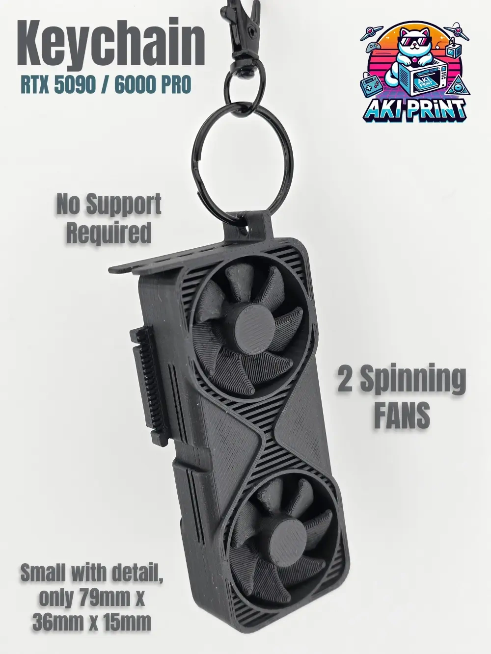 RTX 5090 / 6000 PRO - 钥匙扣 - 免费 3D 打印模型 - MakerWorld