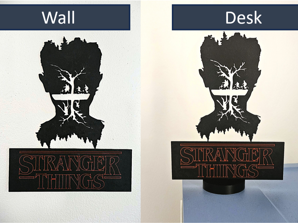 独特的剪影 : 怪奇物语 - 墙 & 桌面 - 免费 3D 打印模型 - MakerWorld