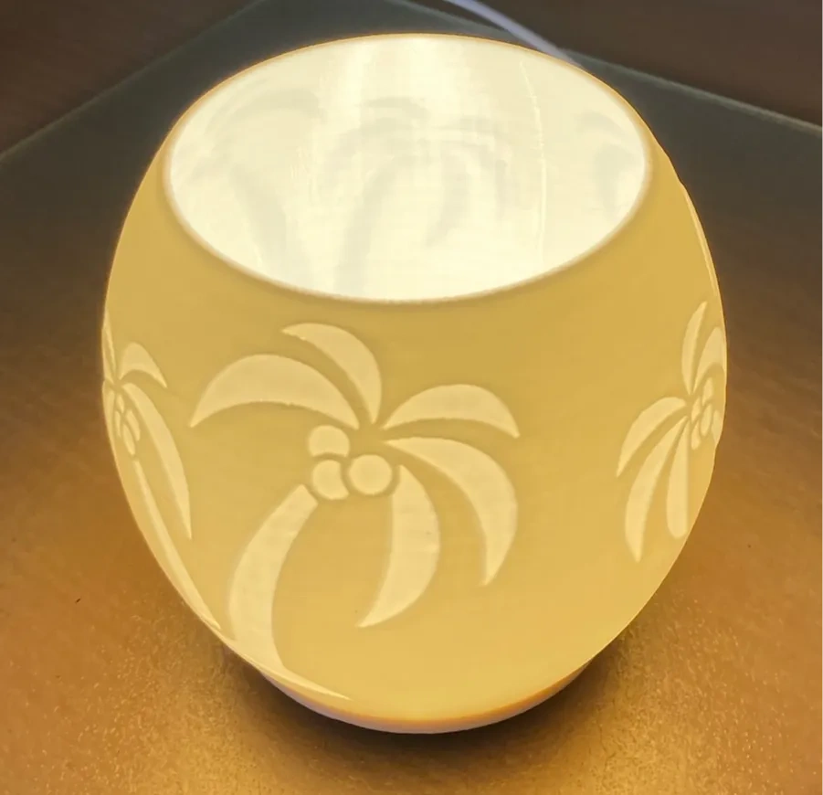 Palm Trees Puck Led and Tea Lamp 来自 gary.sinkowitz - MakerWorld