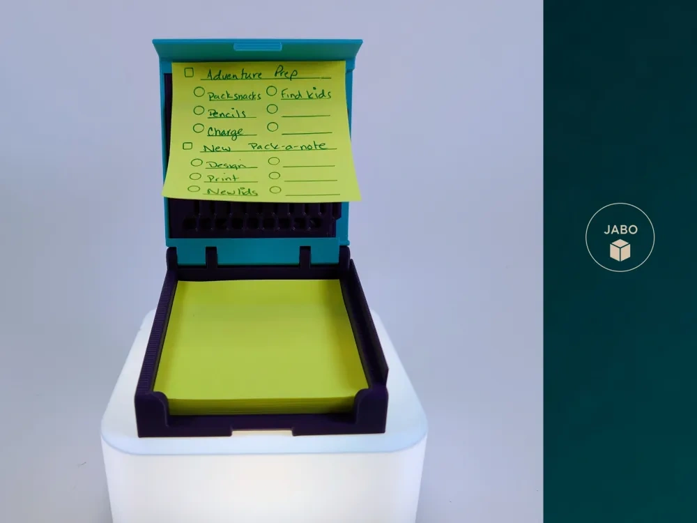 便携便利贴收纳盒带模板 来自 JABO Designs MakerWorld：免费下载 3D 模型