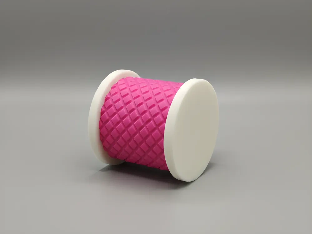 带螺纹盖的纹理圆柱形容器 来自 Delphir MakerWorld：免费下载 3D 模型