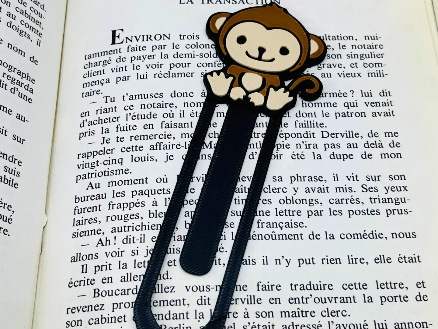 Cute Monkey Bookmark 来自 az - MakerWorld