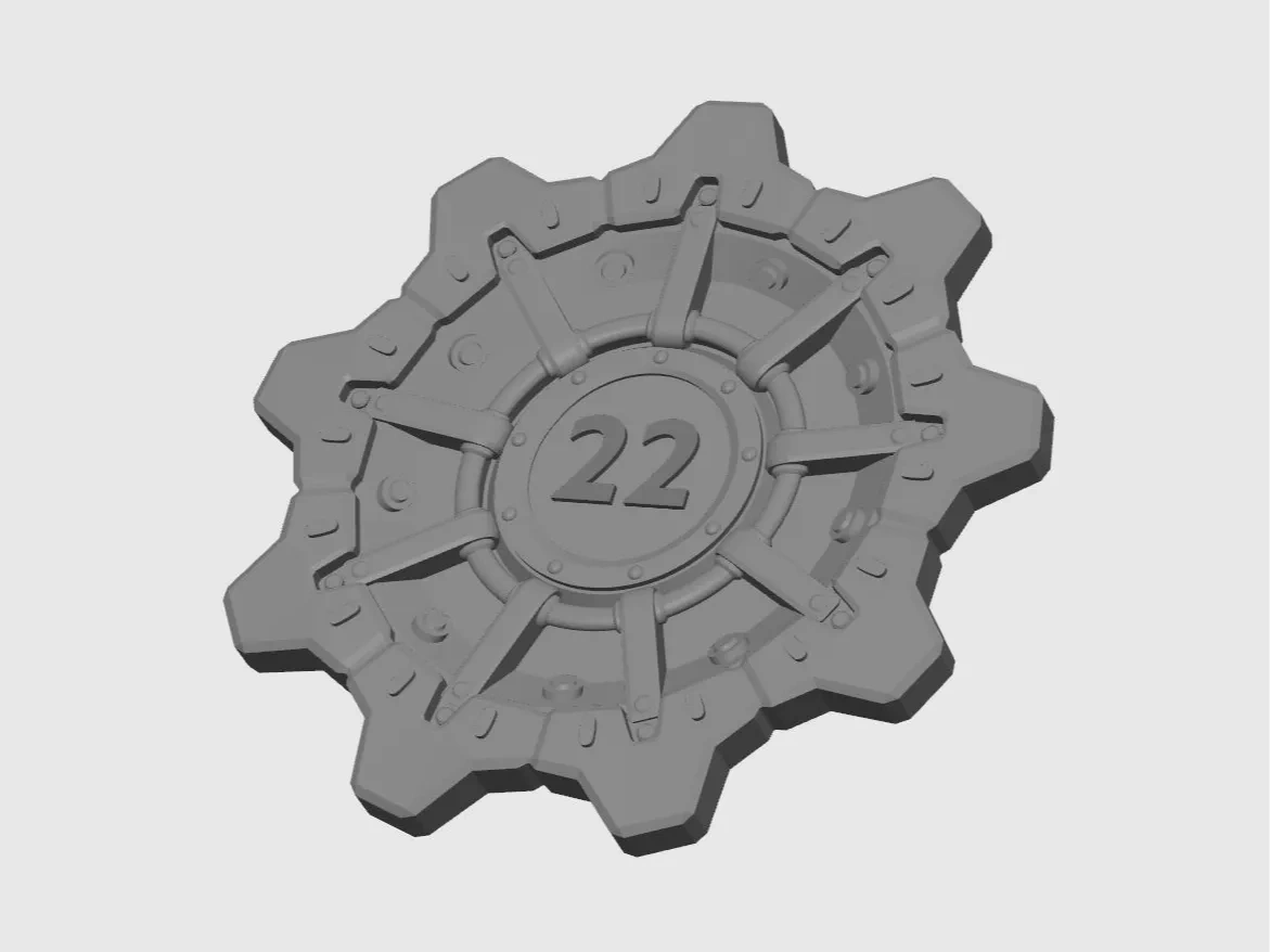 Fallout Vault Door (editable number, thinner) 二次创作 - 来自 Mortis - MakerWorld