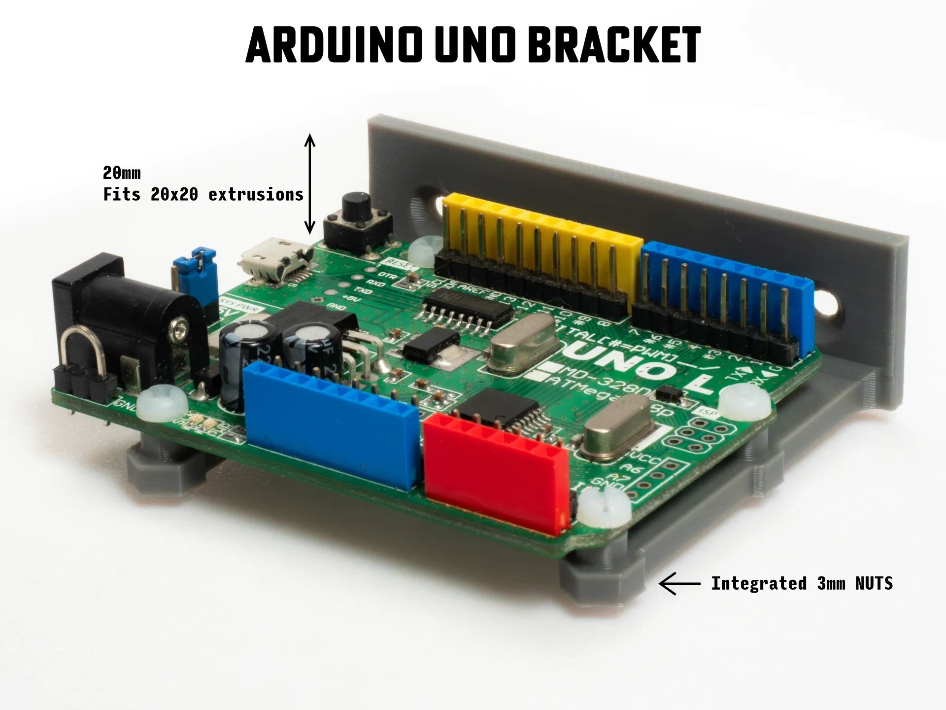 Arduino Uno支架（适用于20x20mm挤出型材） 来自 3d-PrintCreator - MakerWorld