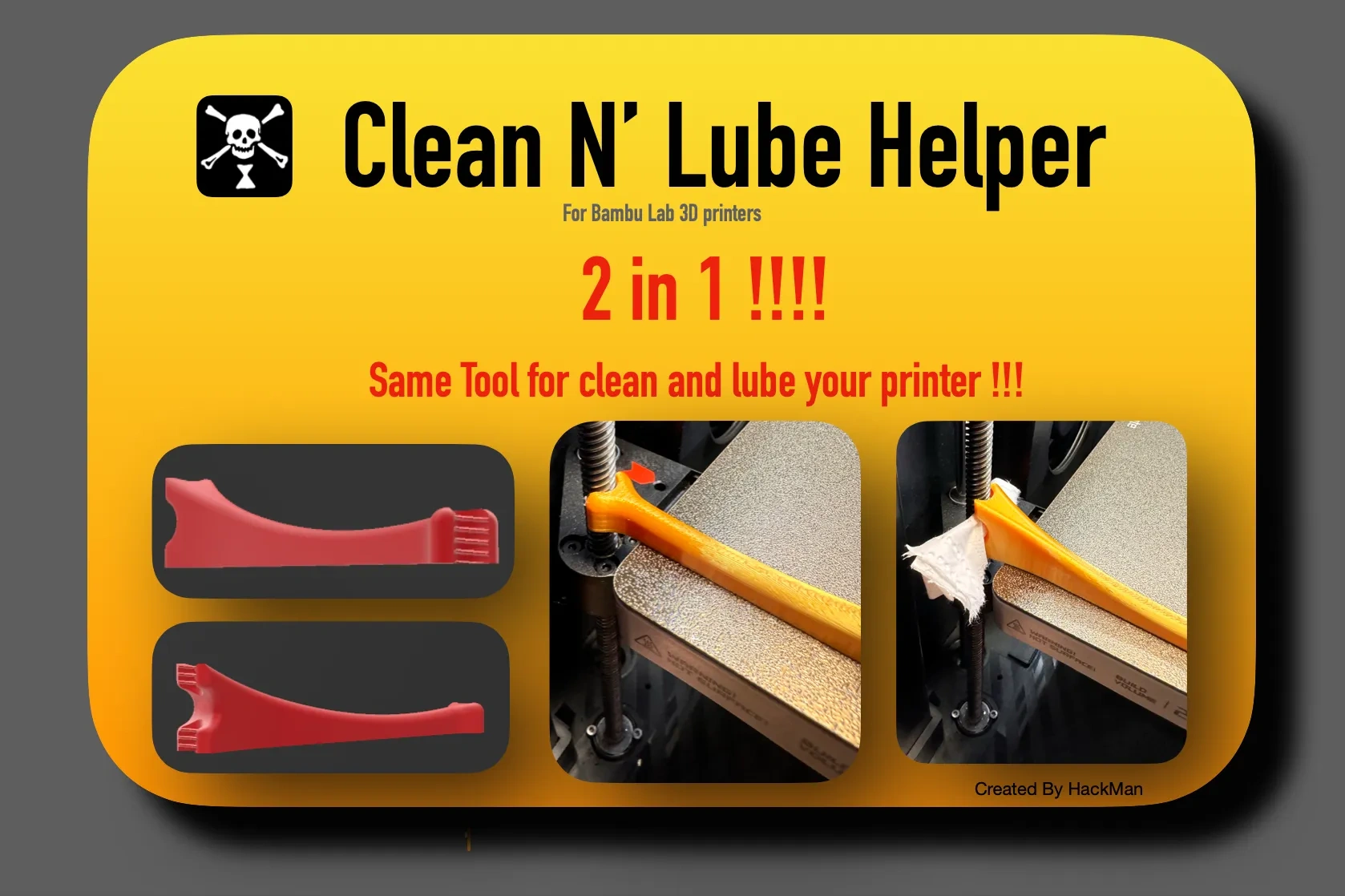 Clean N Lube Helper - 清洁和润滑助手 来自 HackMan - MakerWorld