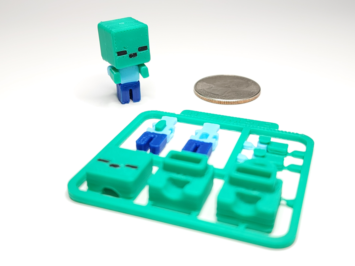 Minecraft-inspired Zombie Mini Figure Kit/Keychain - 免费 3D 打印模型 ...
