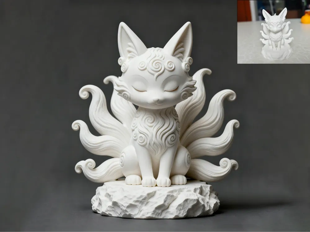 祥瑞九尾狐 - 免费 3D 打印模型 - MakerWorld