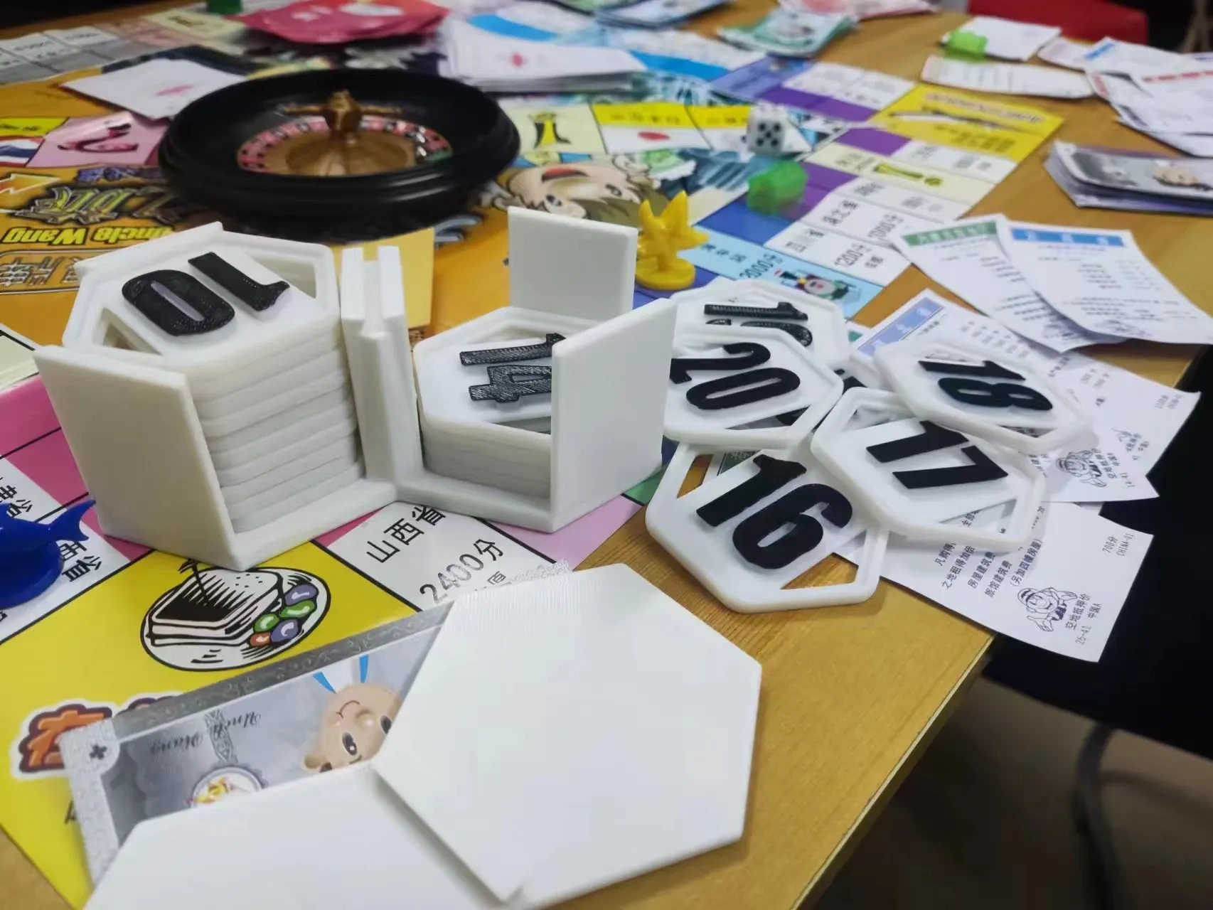 Board games, number cards and box 桌游号码牌和收纳盒 来自 石石山支cn - MakerWorld