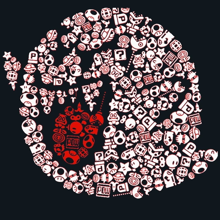 Boo Mario Collage / 2d art / HueForge / Nintendo 来自 3D Prints This Week ...