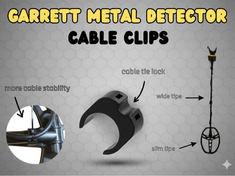 Garrett metal detector cable clips holder - 免费 3D 打印模型 - MakerWorld