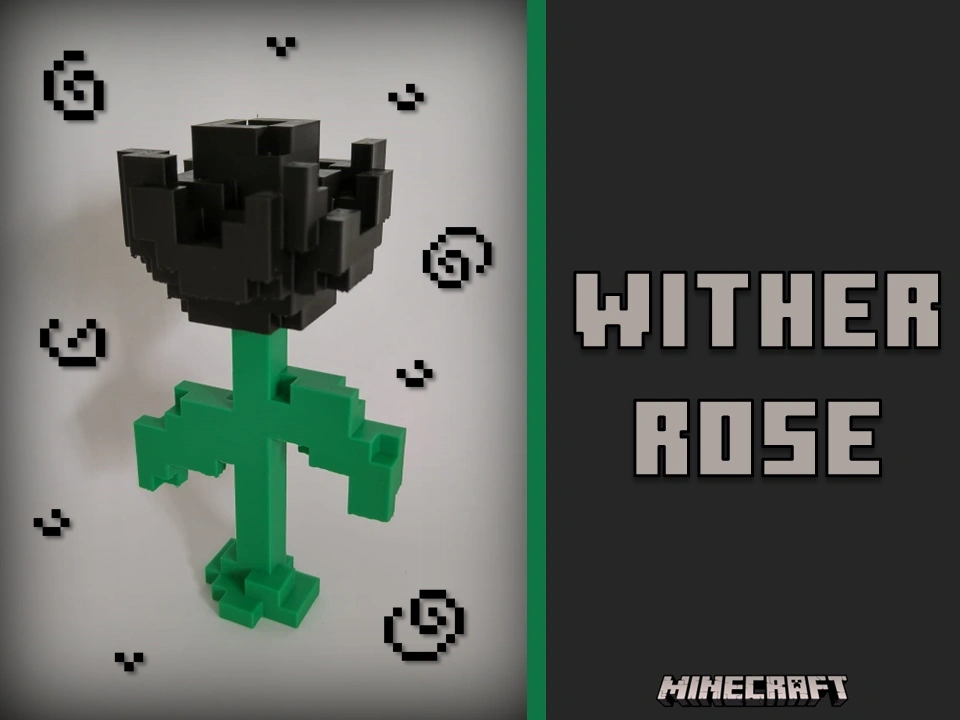 Minecraft Wither Rose 来自 Mike.stl - MakerWorld