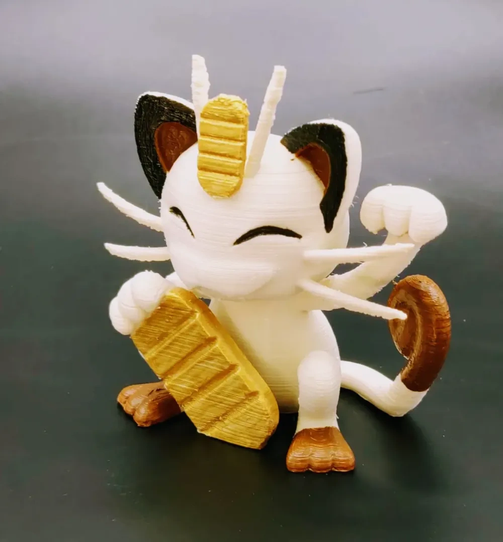 Pokemon Meowth Lucky Cat Figure 来自 Dragomin - MakerWorld