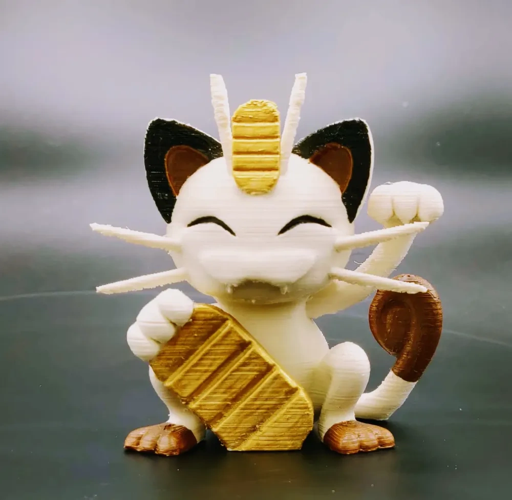 Pokemon Meowth Lucky Cat Figure 来自 Dragomin - MakerWorld