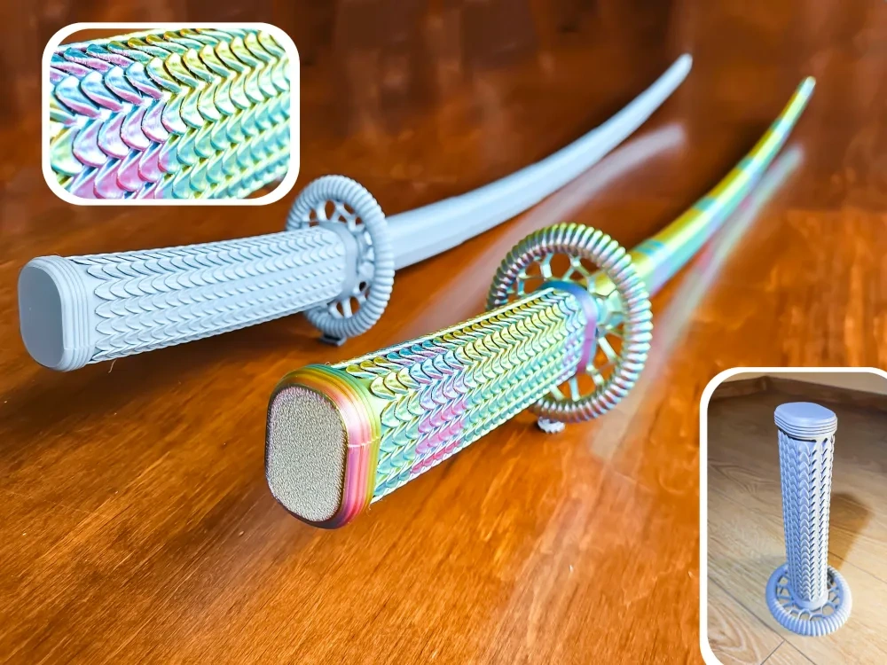 龙形武士刀（一体打印）无需支撑 来自 Mr_Andre MakerWorld：免费下载 3D 模型