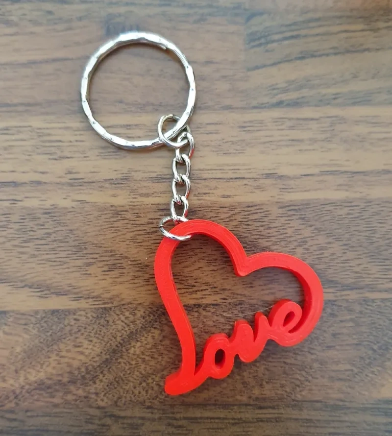 可编辑的心形钥匙扣 / Editable Heart Keychain 来自 joserulo - MakerWorld
