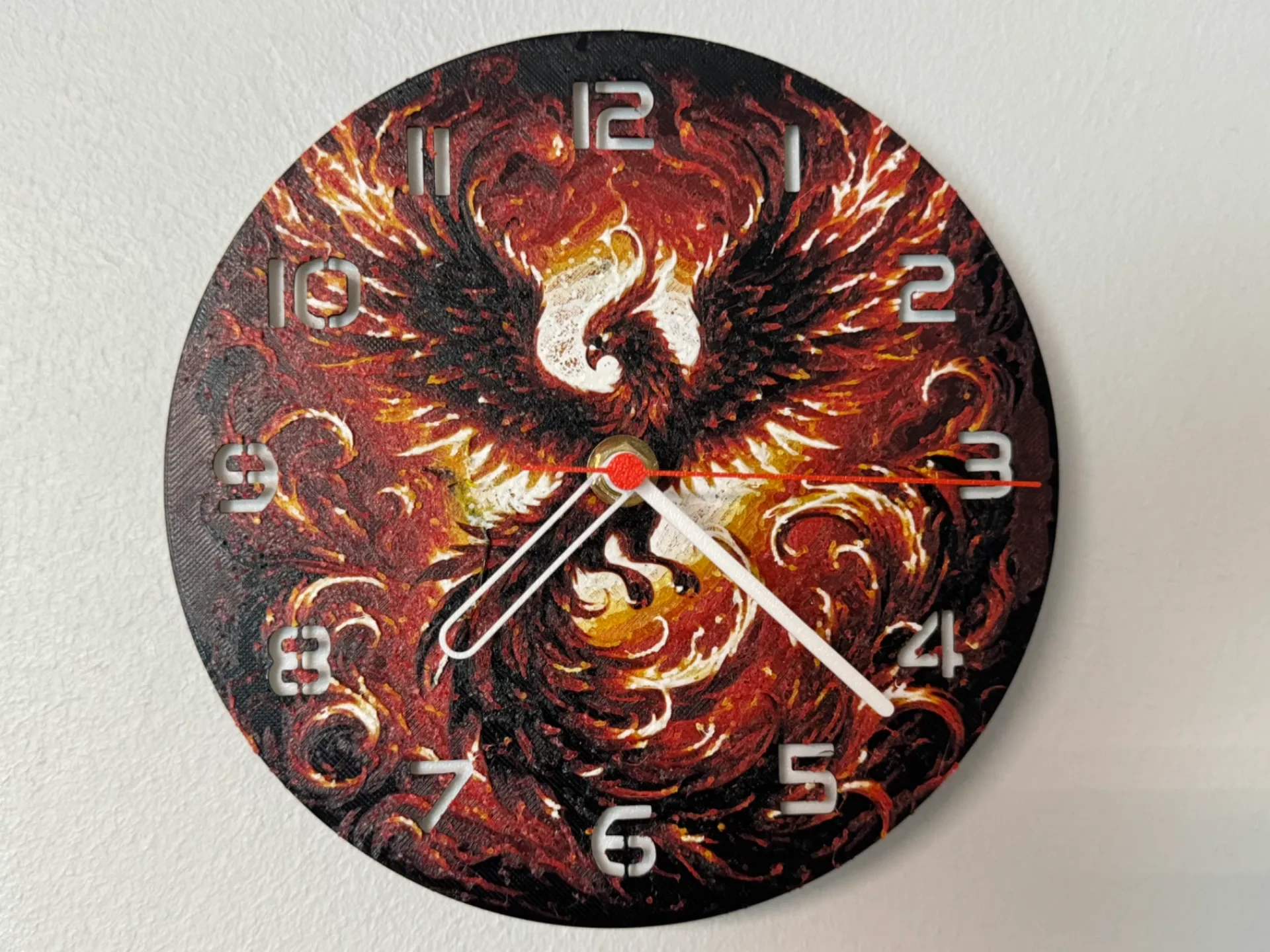 Wall / Desk Clock Phoenix HueForge 二次创作 - 来自 cP3D - MakerWorld