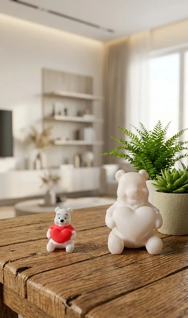 带爱心的可爱小熊 完美情人节 - 免费 3D 打印模型 - MakerWorld