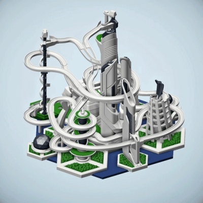 NeoHexa都市弹珠跑道——未来动感 来自 Structales - Roadrunner4d MakerWorld：免费下载 3D 模型