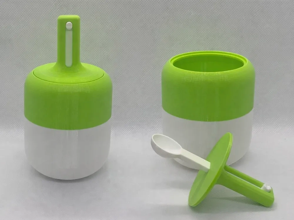 调料罐（可伸缩勺子） - 免费 3D 打印模型 - MakerWorld