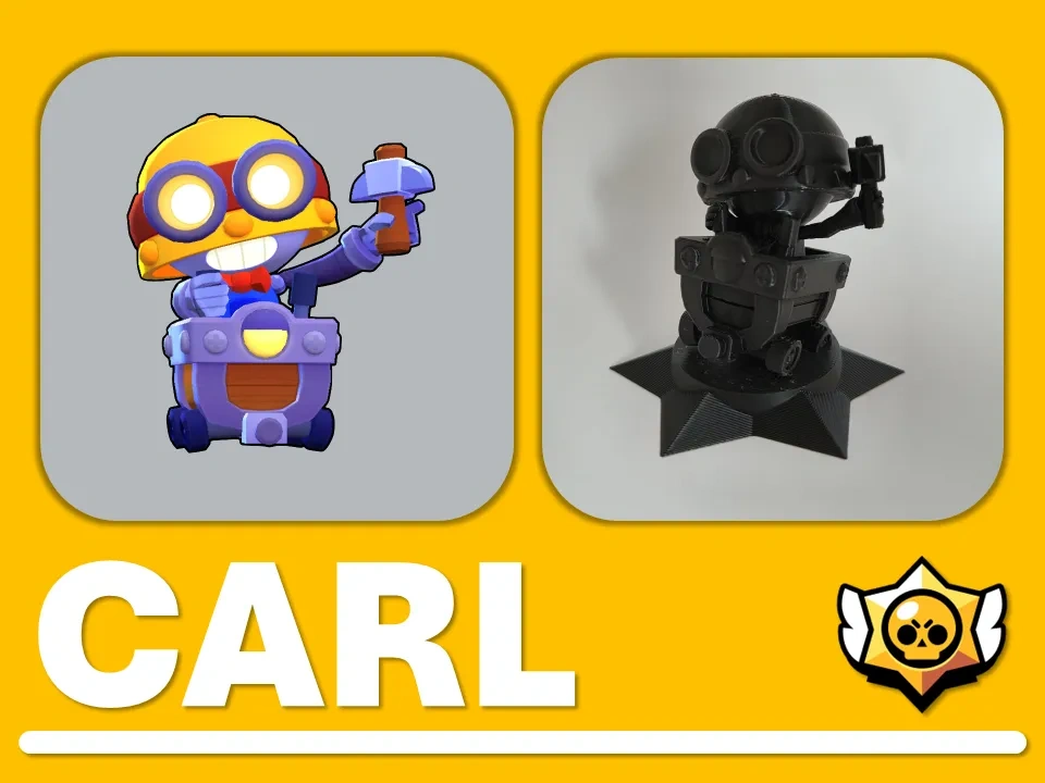 Carl brawl stars figurine 来自 Mike.stl - MakerWorld