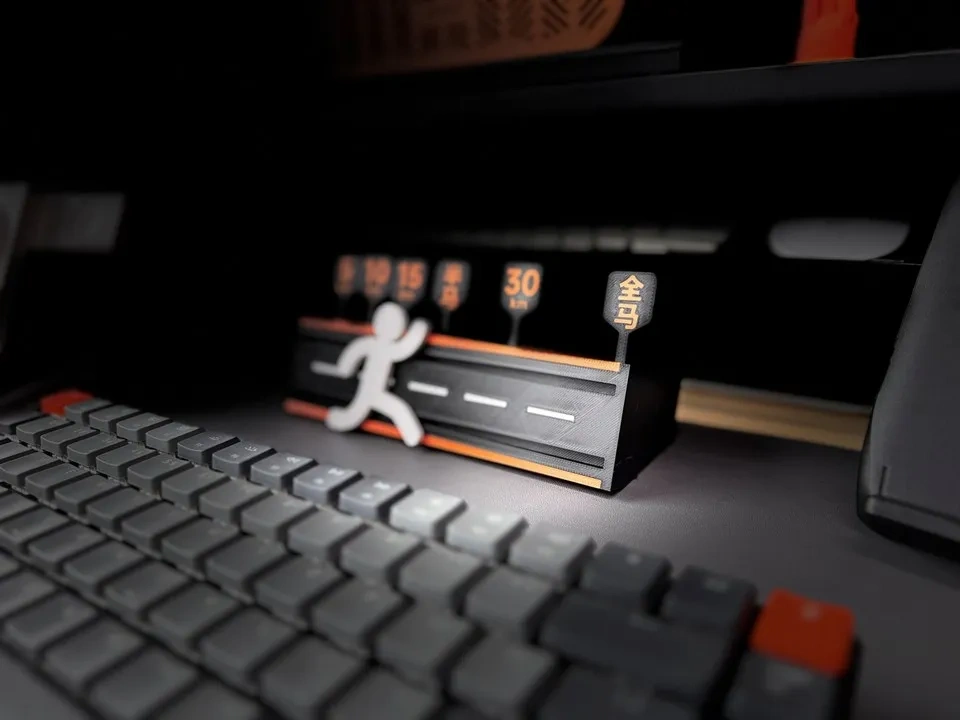 跑步里程桌摆-可滑动里程标注-给自己一个目标 来自 YEAHSAY是说 MakerWorld：免费下载 3D 模型