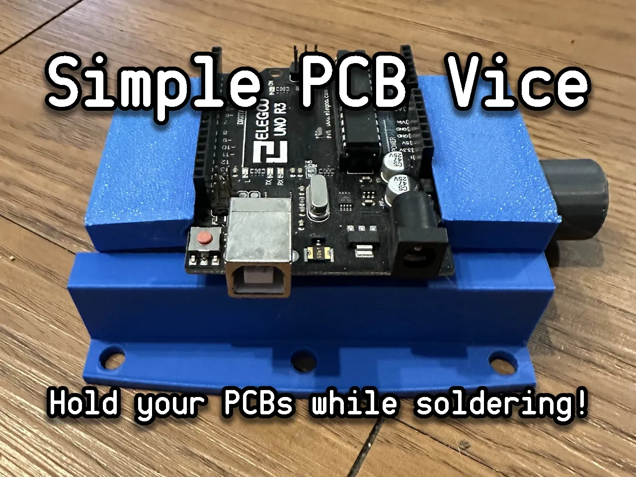 Simple PCB Vice. One plate, Adjustable jaws. 来自 Wubs - MakerWorld