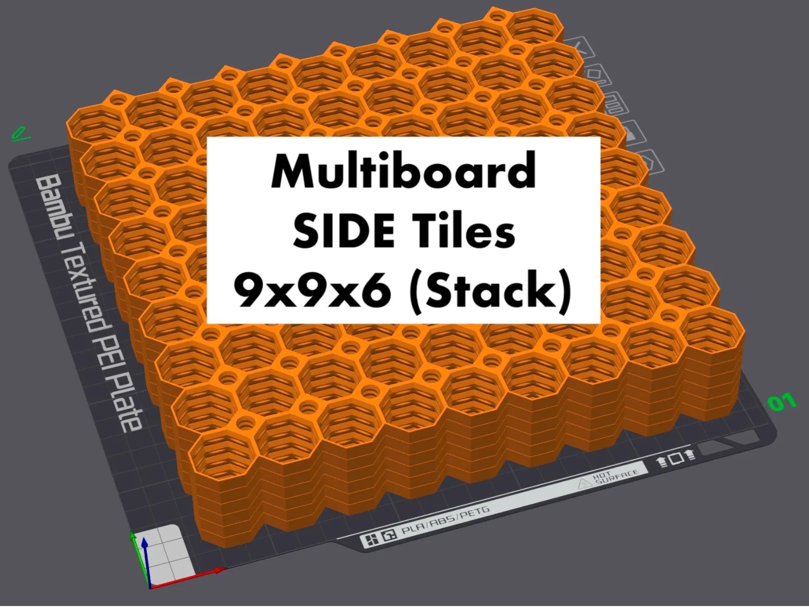 Multiboard Tile - Side - 9x9x6 Stack Optimized 二次创作 - 来自 Kim Chee - MakerWorld